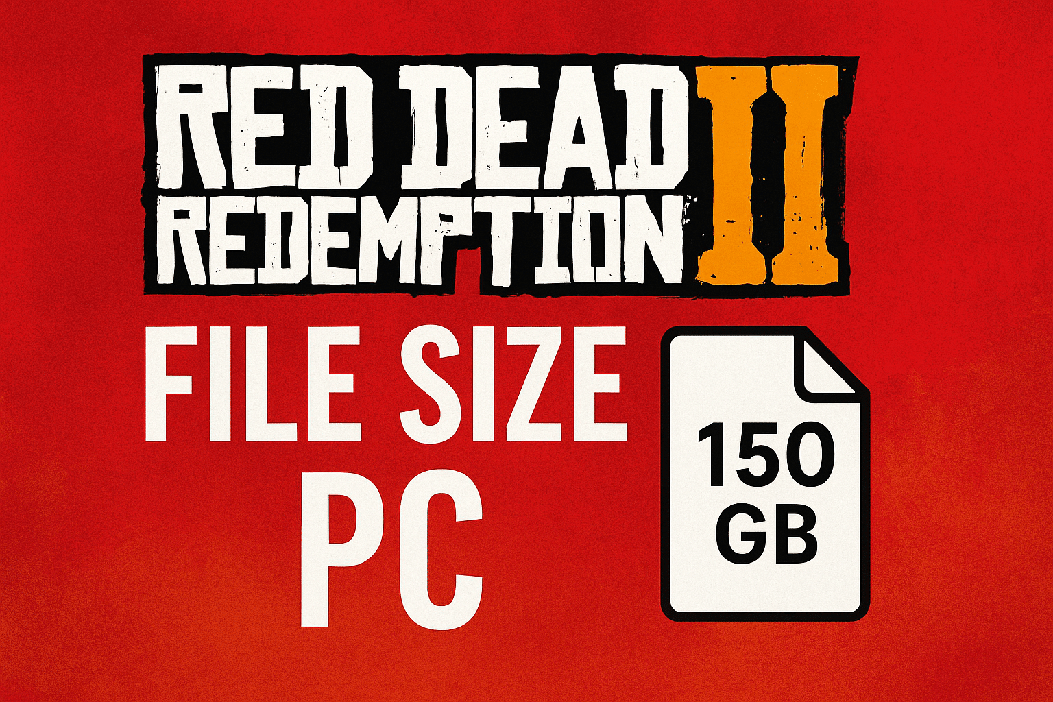 How Much Does a Red Dead Redemption 2 File Size on PC Weigh? - How ...
